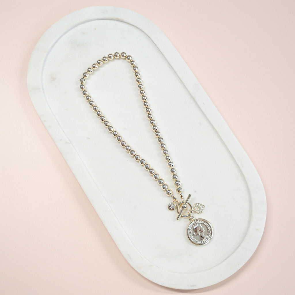 Short coin necklace store
